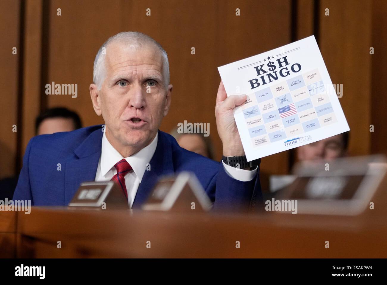 Sen. Thom Tillis, R-N.C., speaks before the Senate Judiciary Committee ...