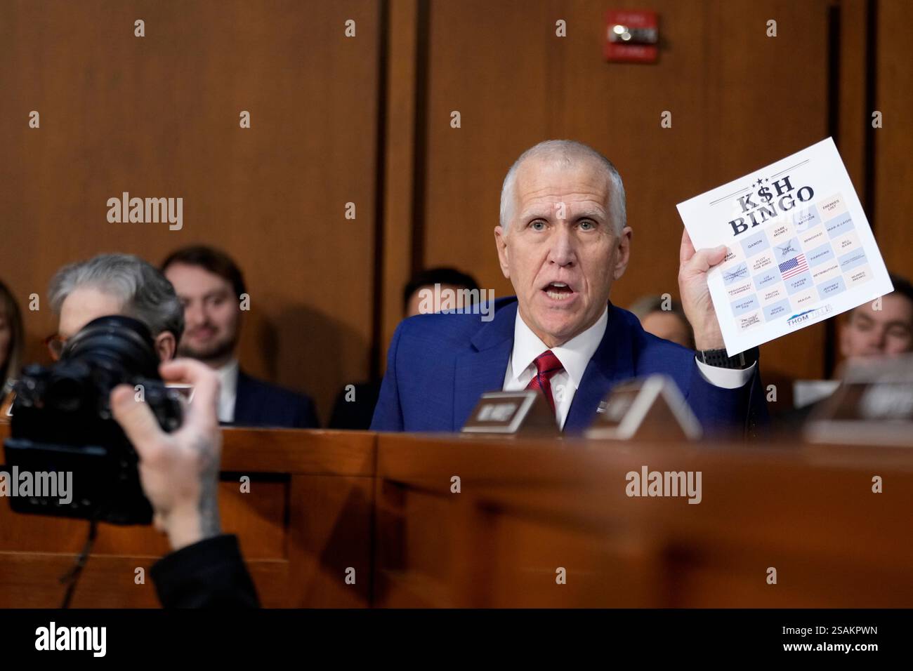 Sen. Thom Tillis, R-N.C., speaks before the Senate Judiciary Committee ...