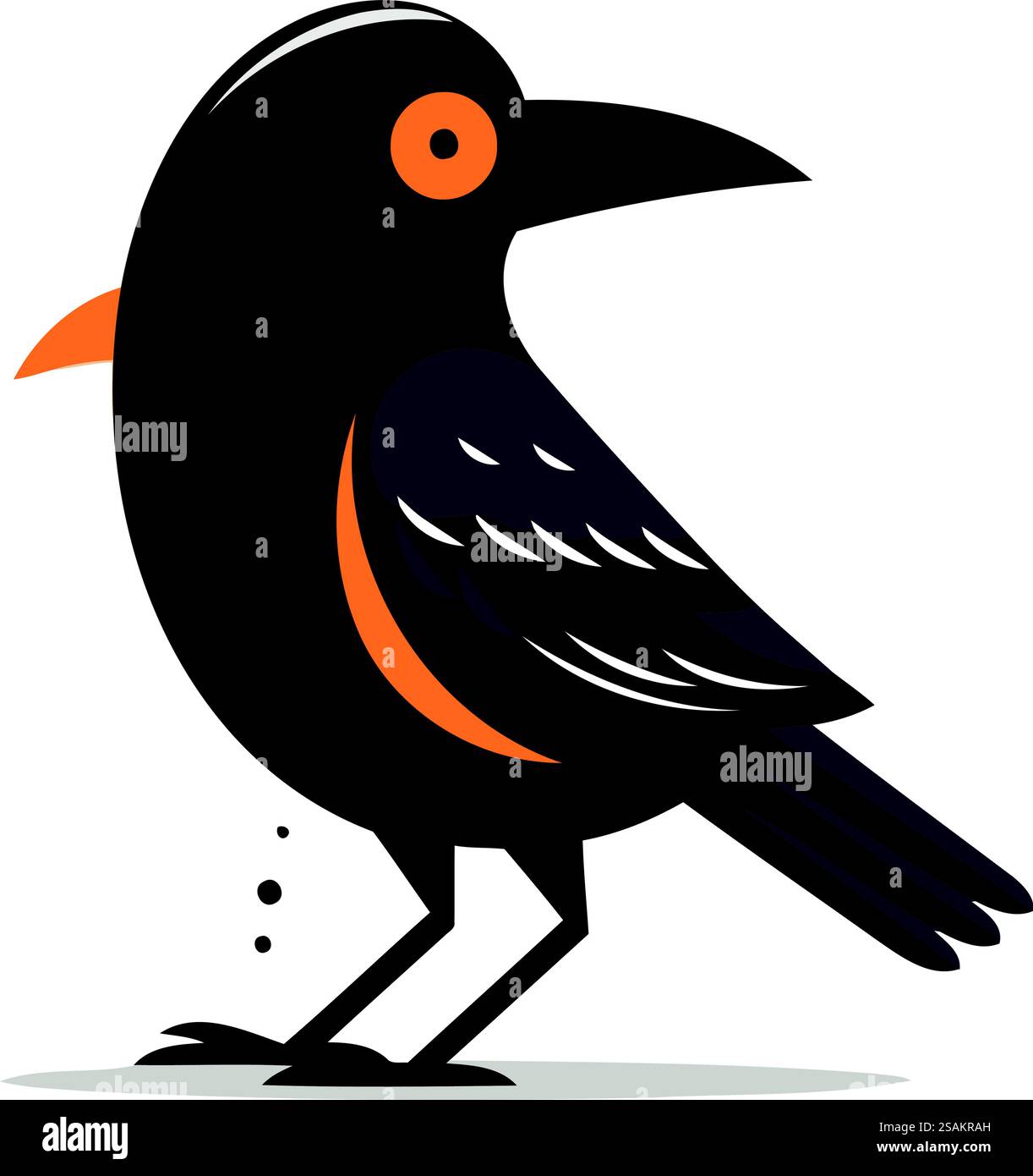 Crow. Vector illustration. Isolated on a white background Stock Vector ...