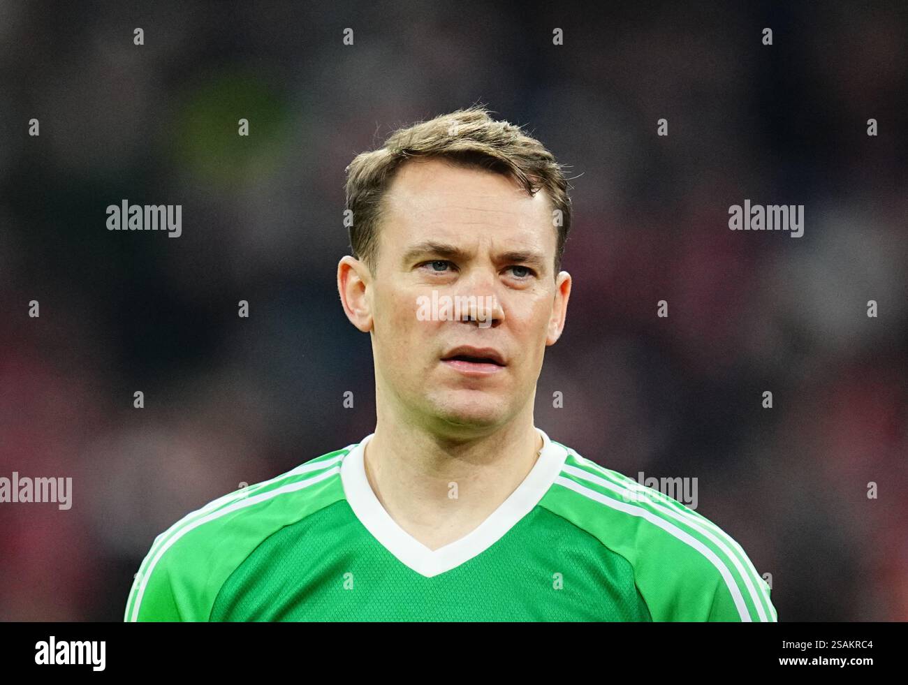 January 29 2025: Manuel Neuer (Bayern Munich) looks on during a UEFA ...