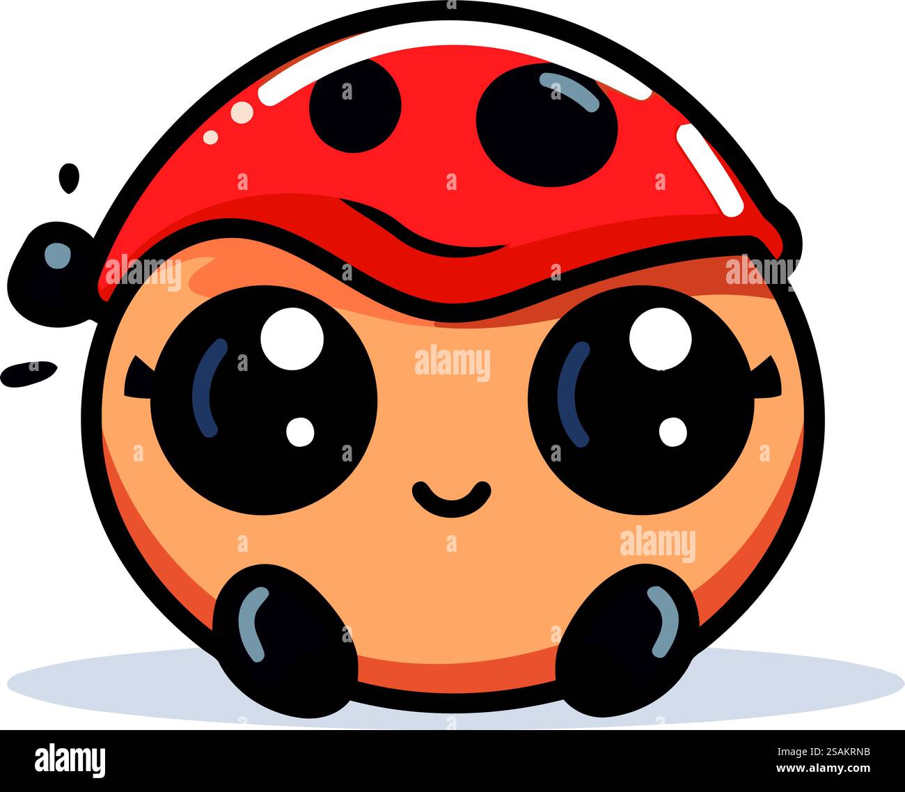 Cute Ladybug Cartoon Mascot Character Vector Illustration Stock Vector ...