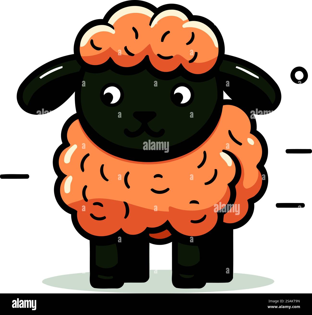 Cute sheep cartoon vector illustration. Cute animal character design ...