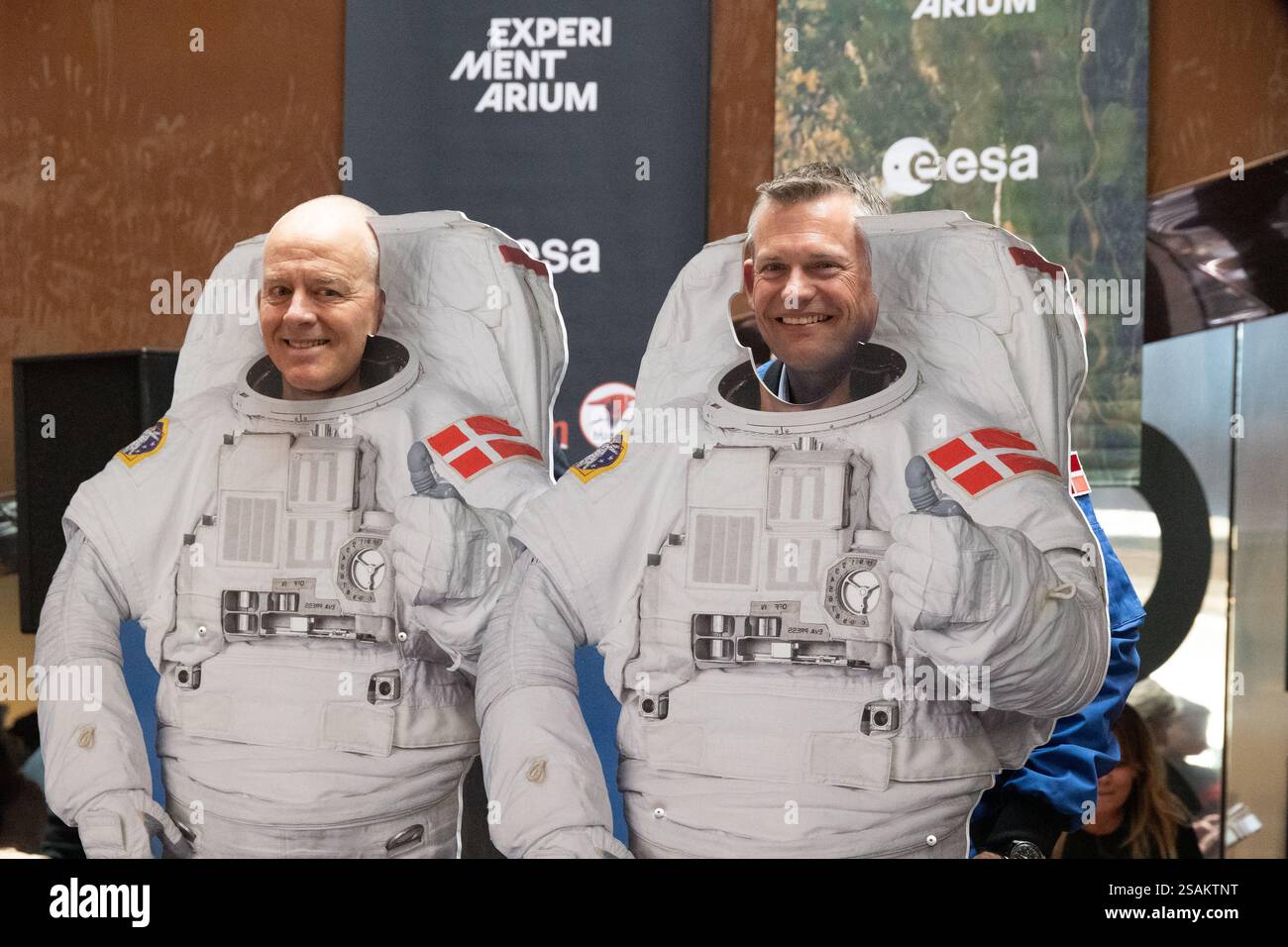 Kim Gladstone Herlev, Executive Director of Experimentarium (L) and ESA ...