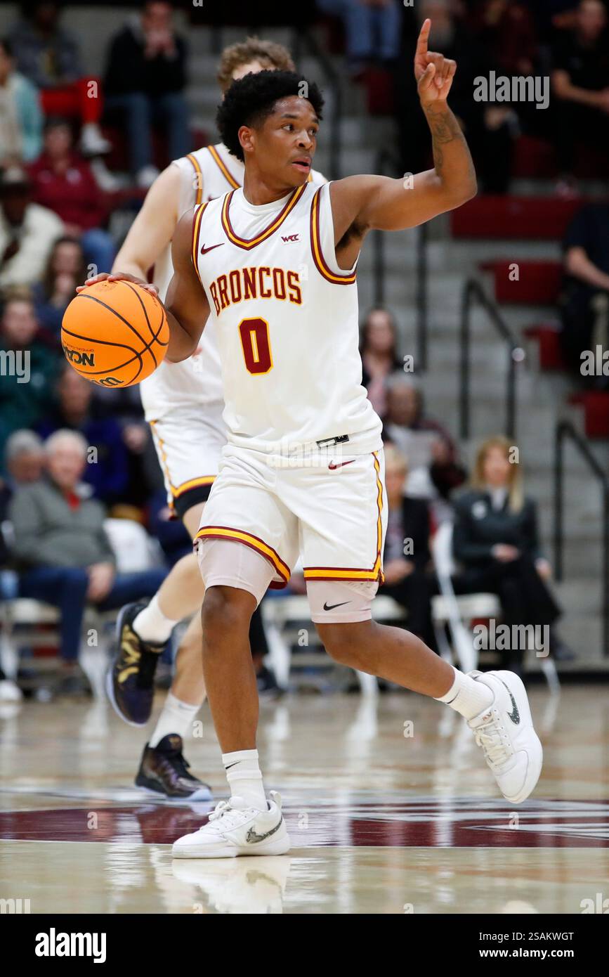 SANTA CLARA, CA - Santa Clara Broncos guard Brenton Knapper (0) gives ...
