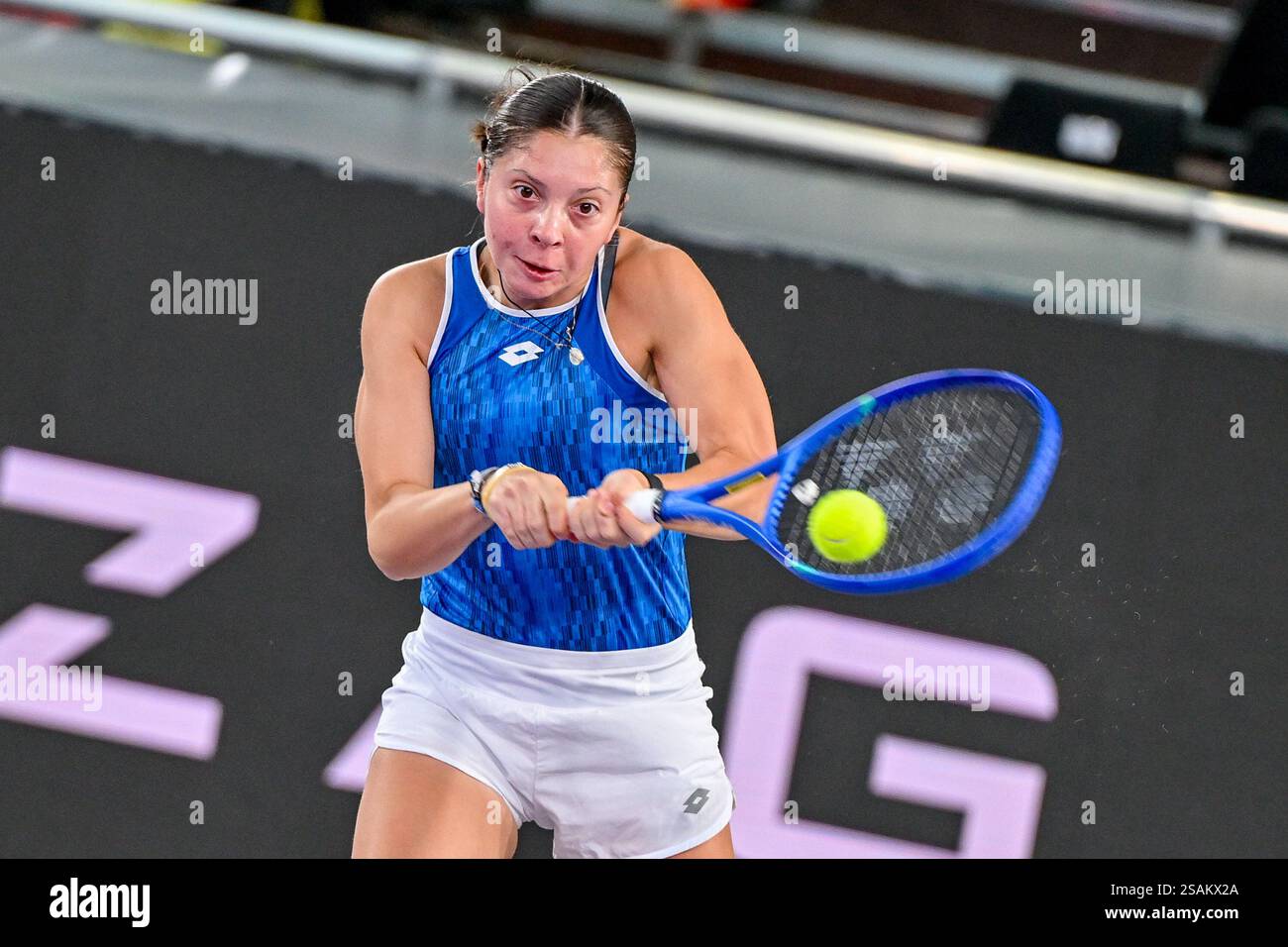 LINZ, AUSTRIA -JANUARY 30: Antonia Ruzic of Croatia in action in her ...