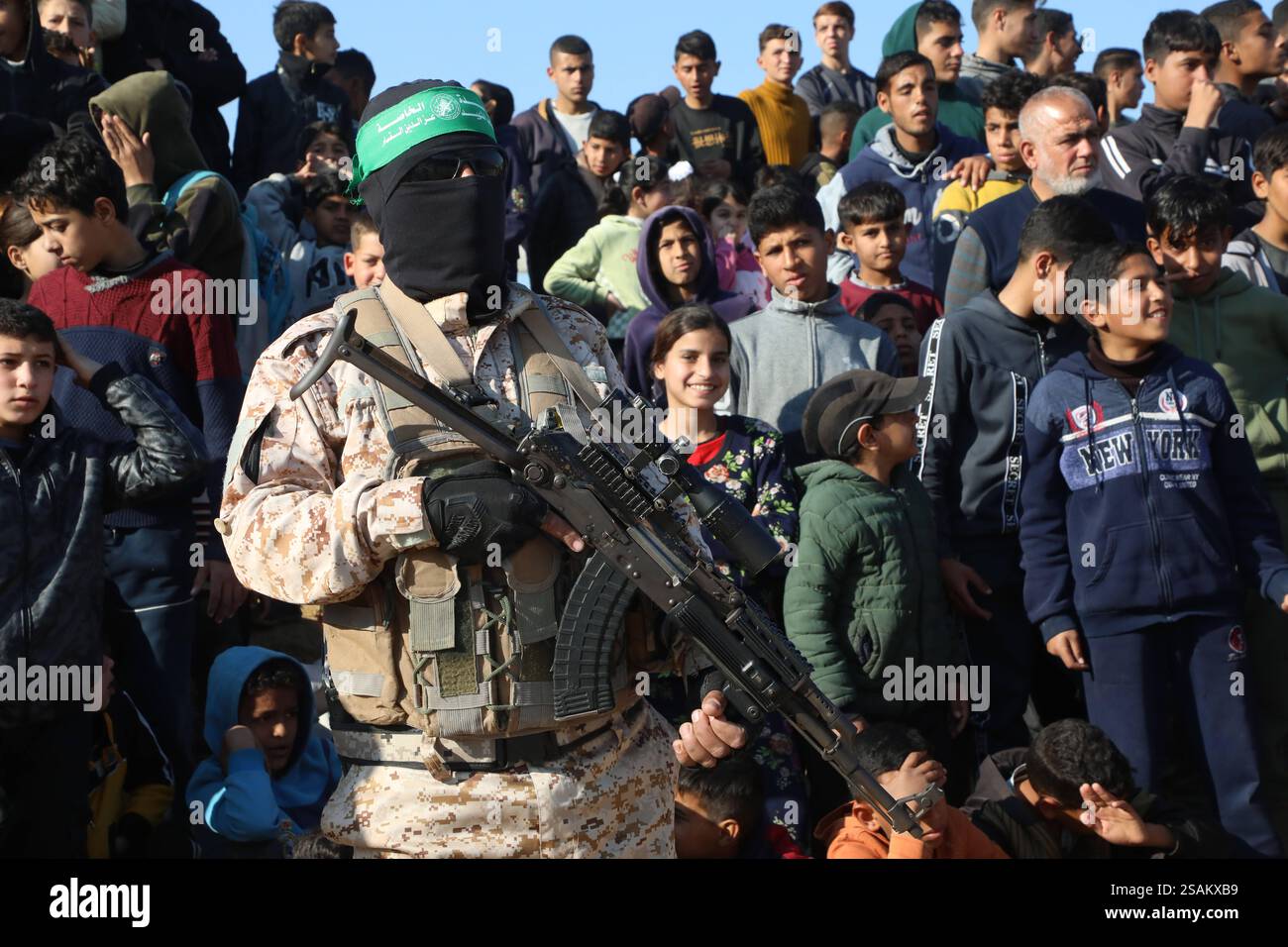 Israeli hostage Arbel Yehud is handed over to Red Cross outside Yahya Sinwar s house Israeli ...