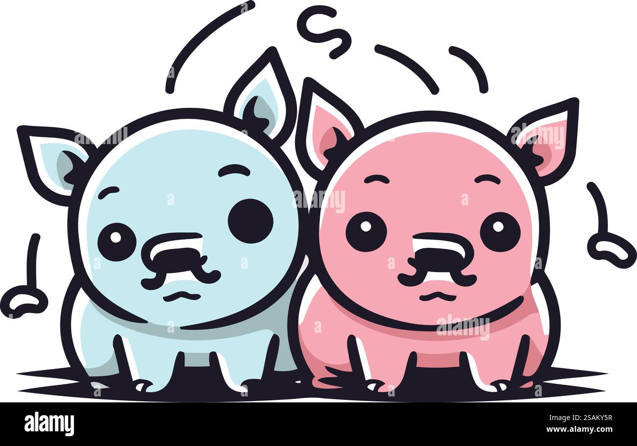 Cute cartoon dog. Vector illustration. Cute animal character Stock ...