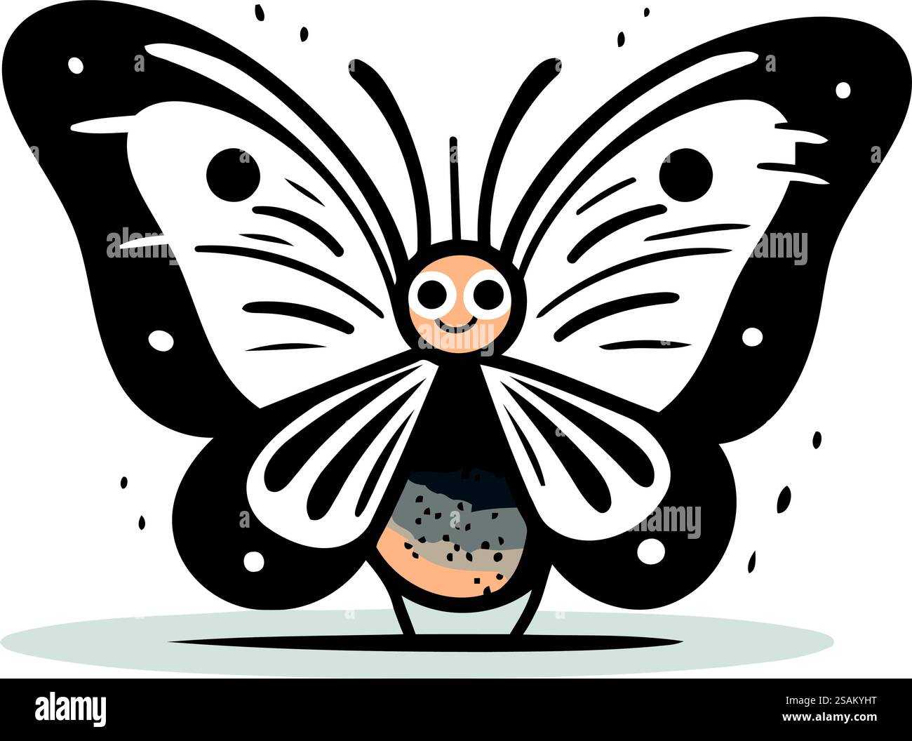 Butterfly cartoon icon. Vector illustration. Butterfly isolated on ...