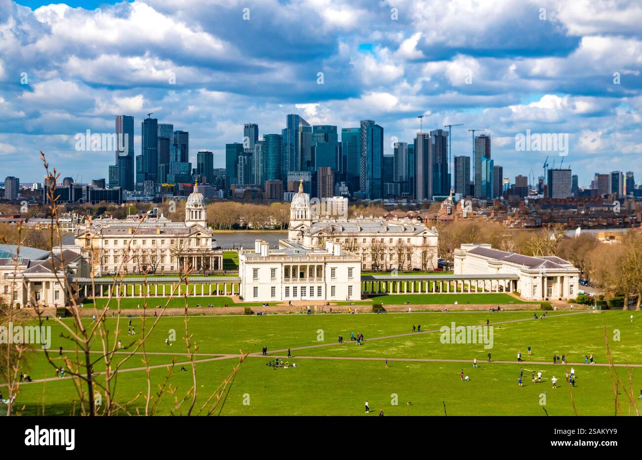 The Queen's House viewed from the Royal Observatory, showing the ...