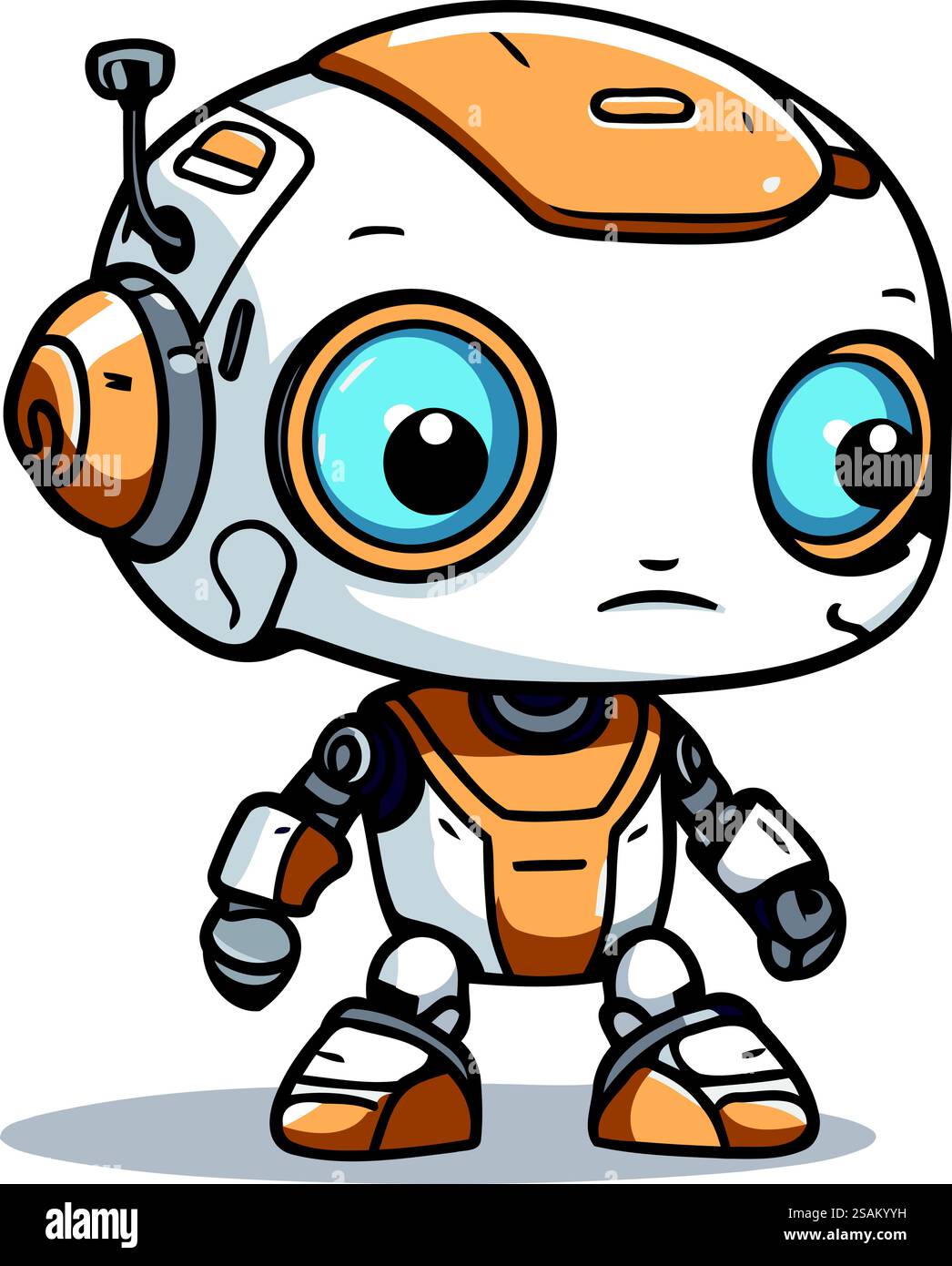 Cute robot character. Vector illustration. Cute cartoon robot Stock ...