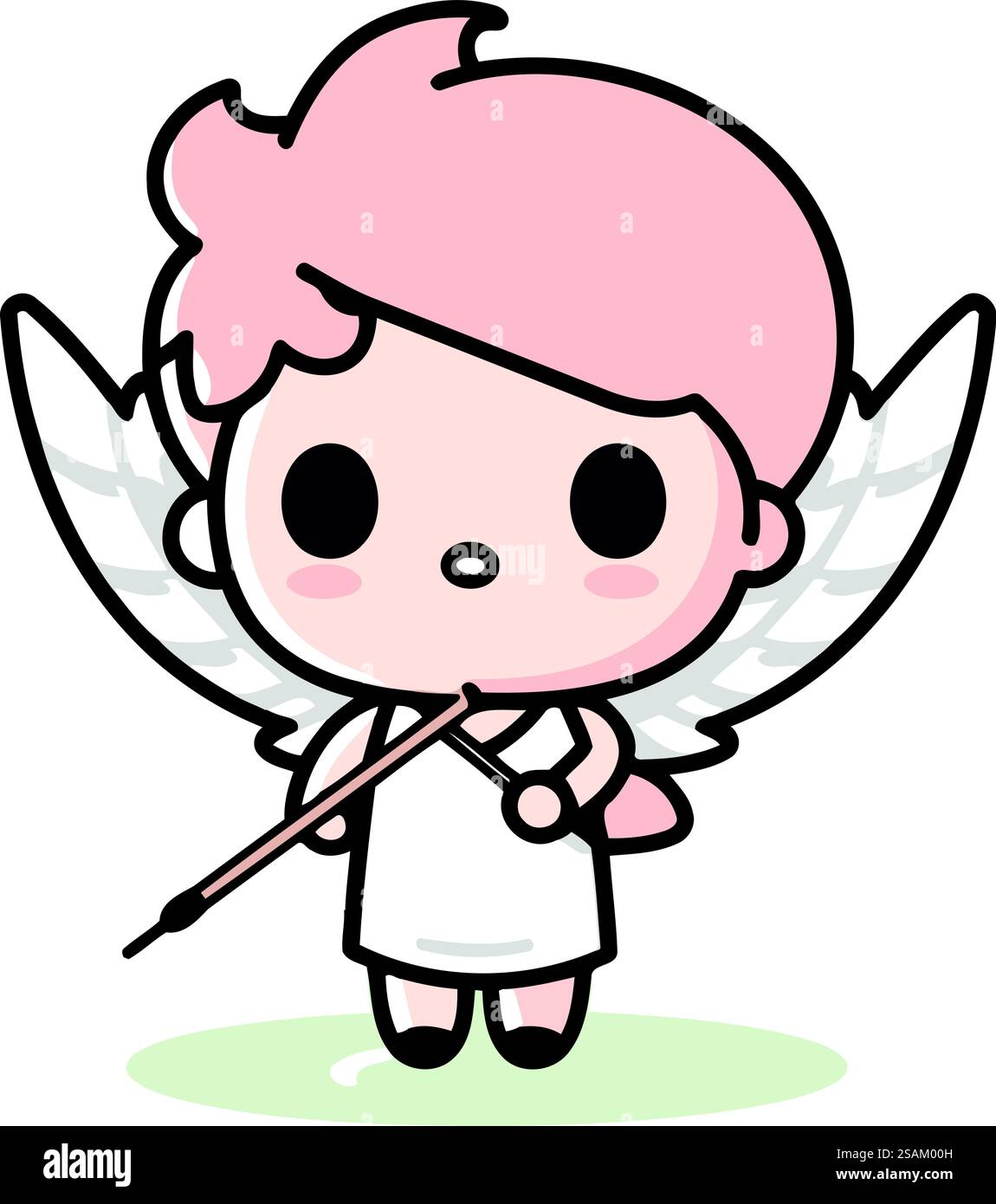 Cupid angel character design. Cute cartoon cupid vector illustration ...