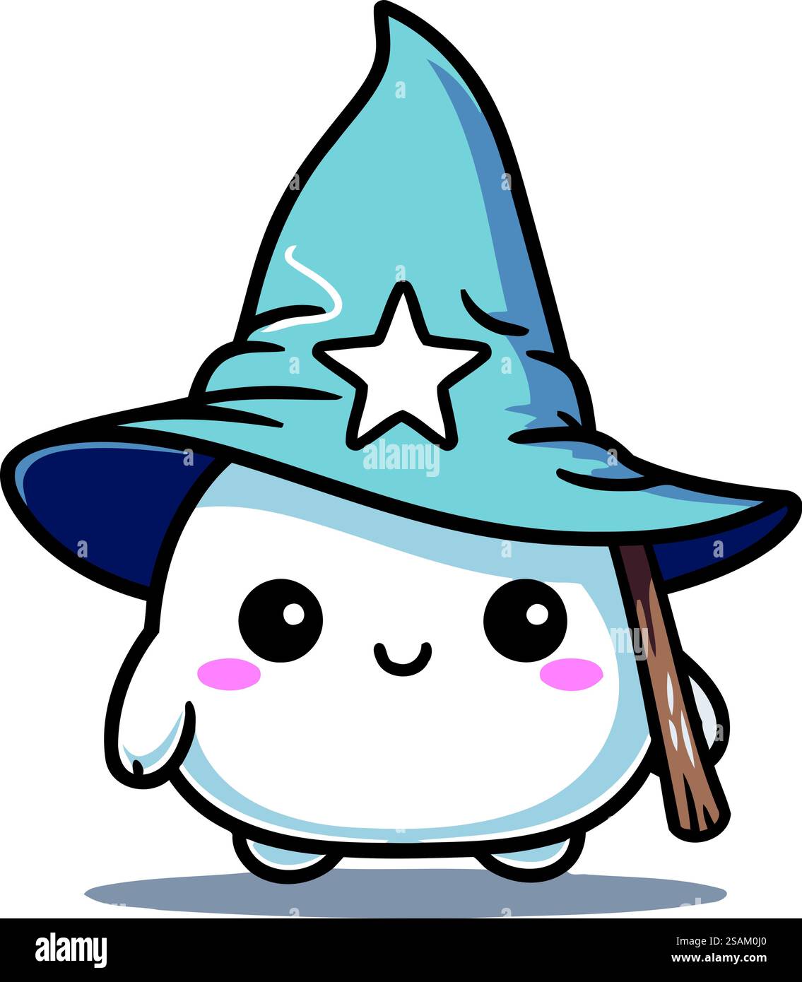 Cute Witch Character Mascot Vector Illustration. EPS10 Stock Vector ...