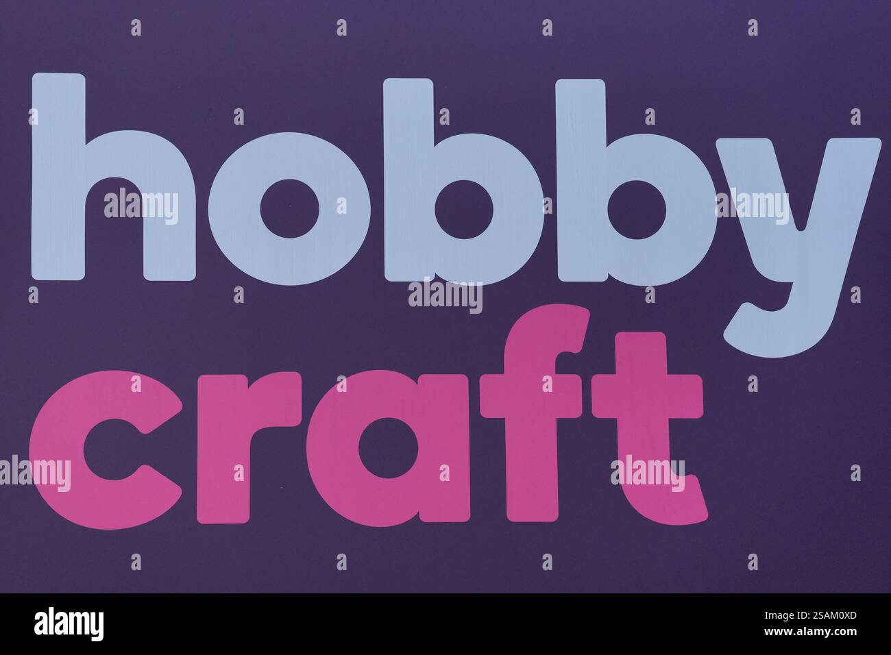A general view of the sign of a Hobbycraft store at Waterside Way ...