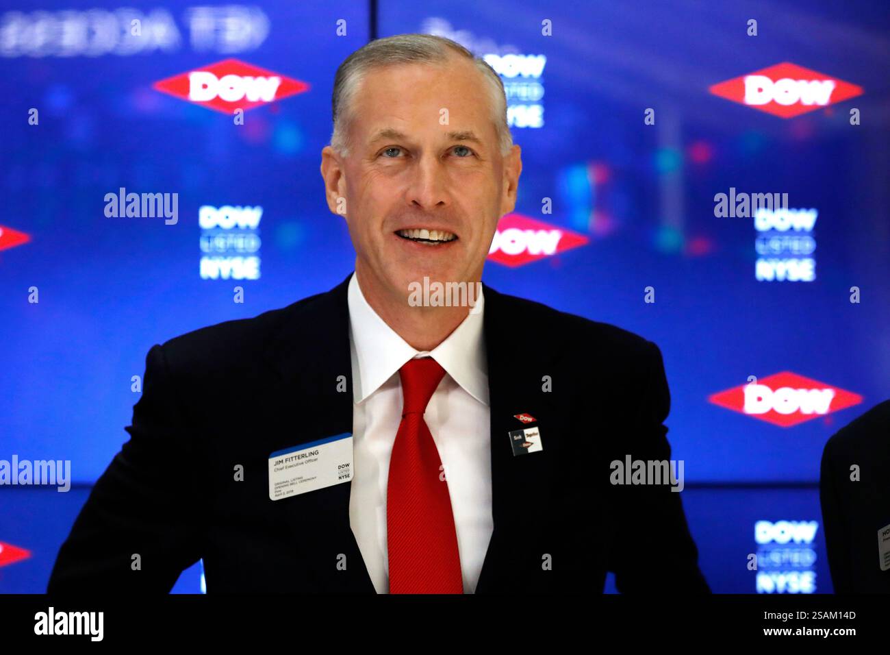FILE - Dow CEO Jim Fitterling is photographed on the trading floor of ...