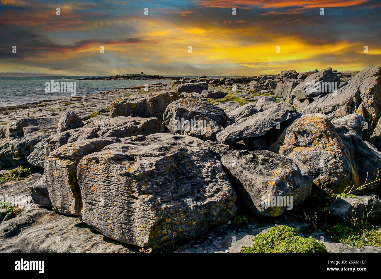 Spectacular landscape of the Burren region of County Clare, Ireland ...