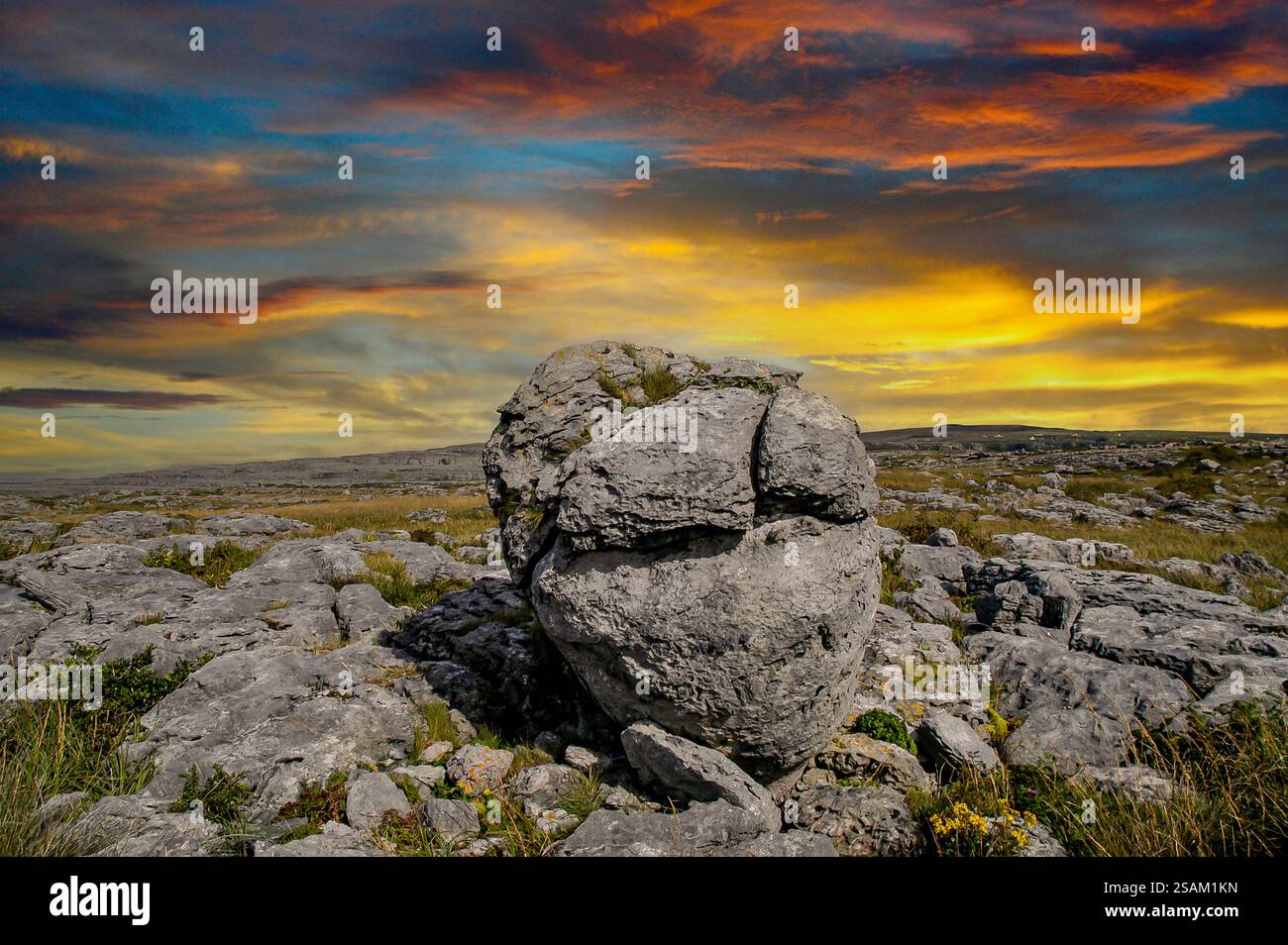 Spectacular landscape of the Burren region of County Clare, Ireland ...