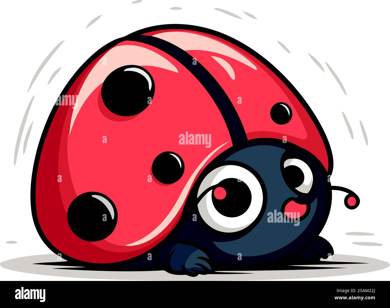 Cartoon ladybug. Cute vector illustration of a ladybug Stock Vector ...