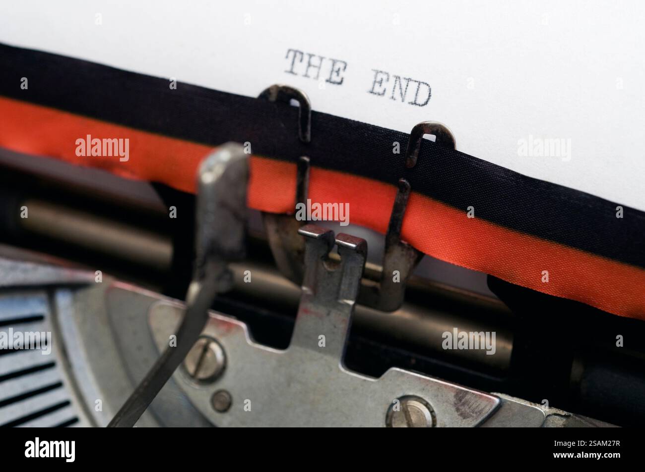 typewriting The End Stock Photo - Alamy