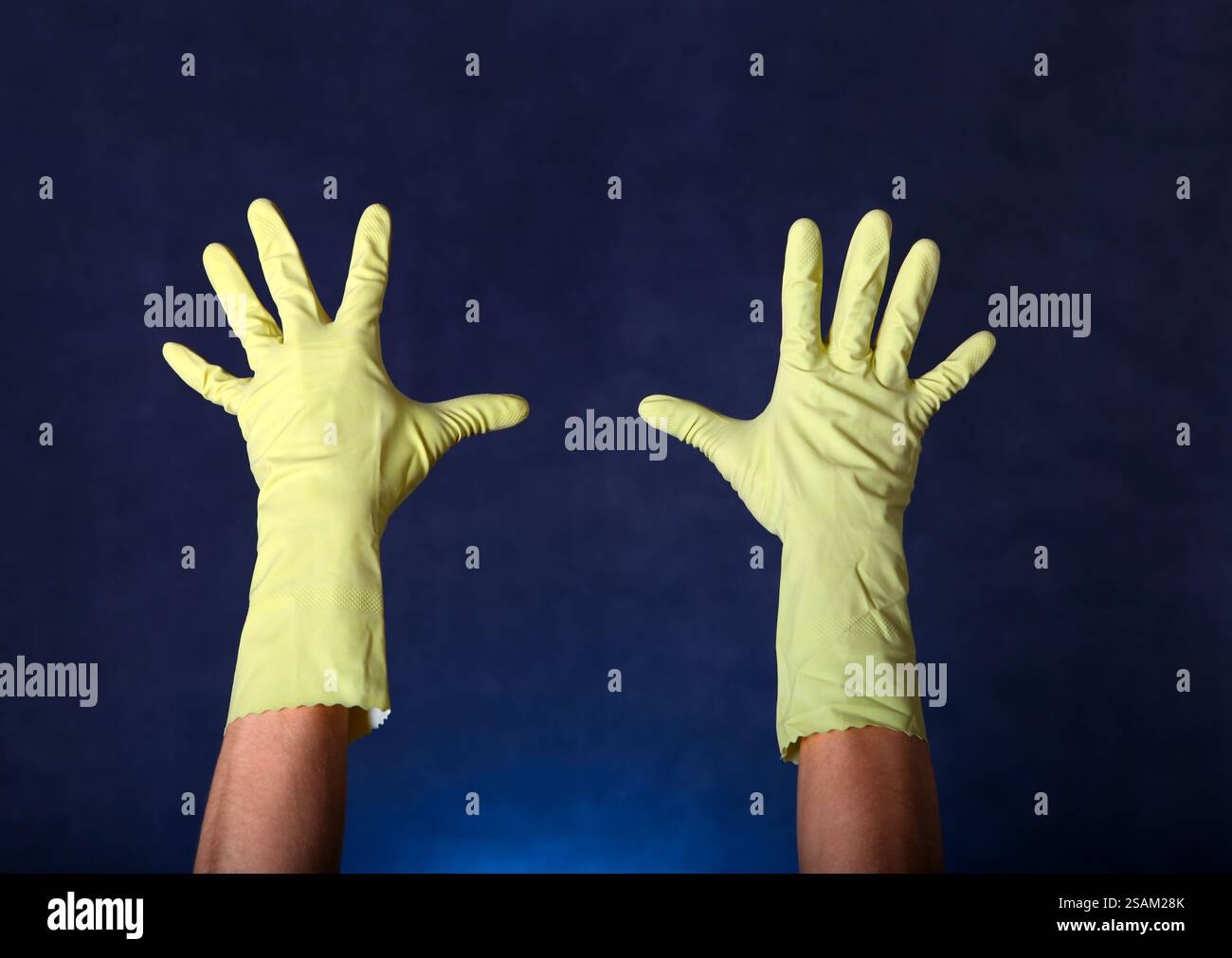 Human hands in rubber hi-res stock photography and images - Alamy