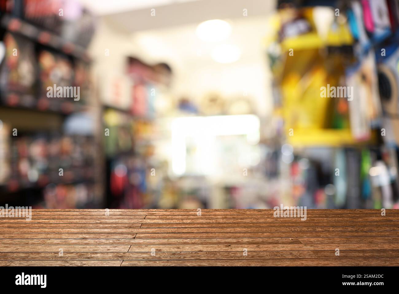 Empty wooden counter in pet shop. Space for design Stock Photo - Alamy