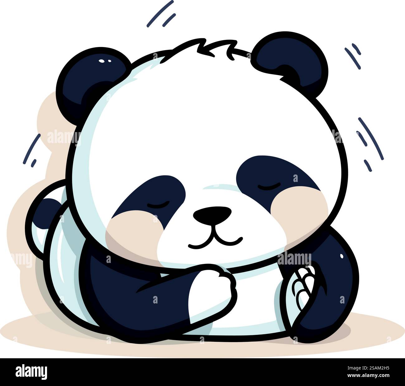 Panda bear sleeping. Cute cartoon character. Vector illustration Stock Vector Image & Art - Alamy