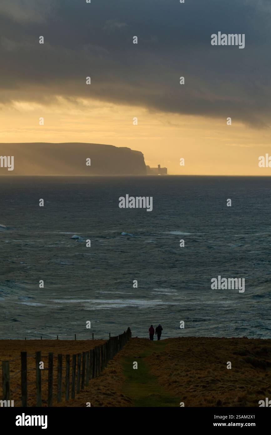 Walking at Marwick Head, Orkney Islands Stock Photo - Alamy