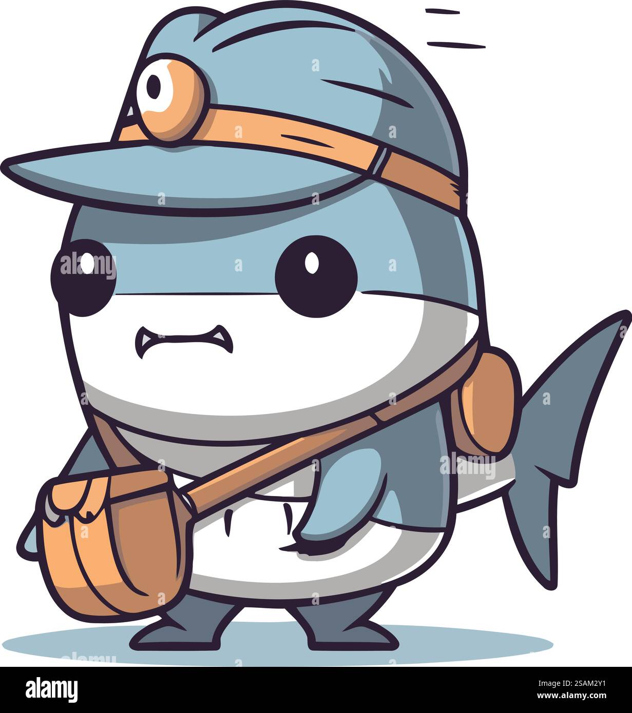 Sailor fish character cartoon style vector illustration. Cute sailor ...