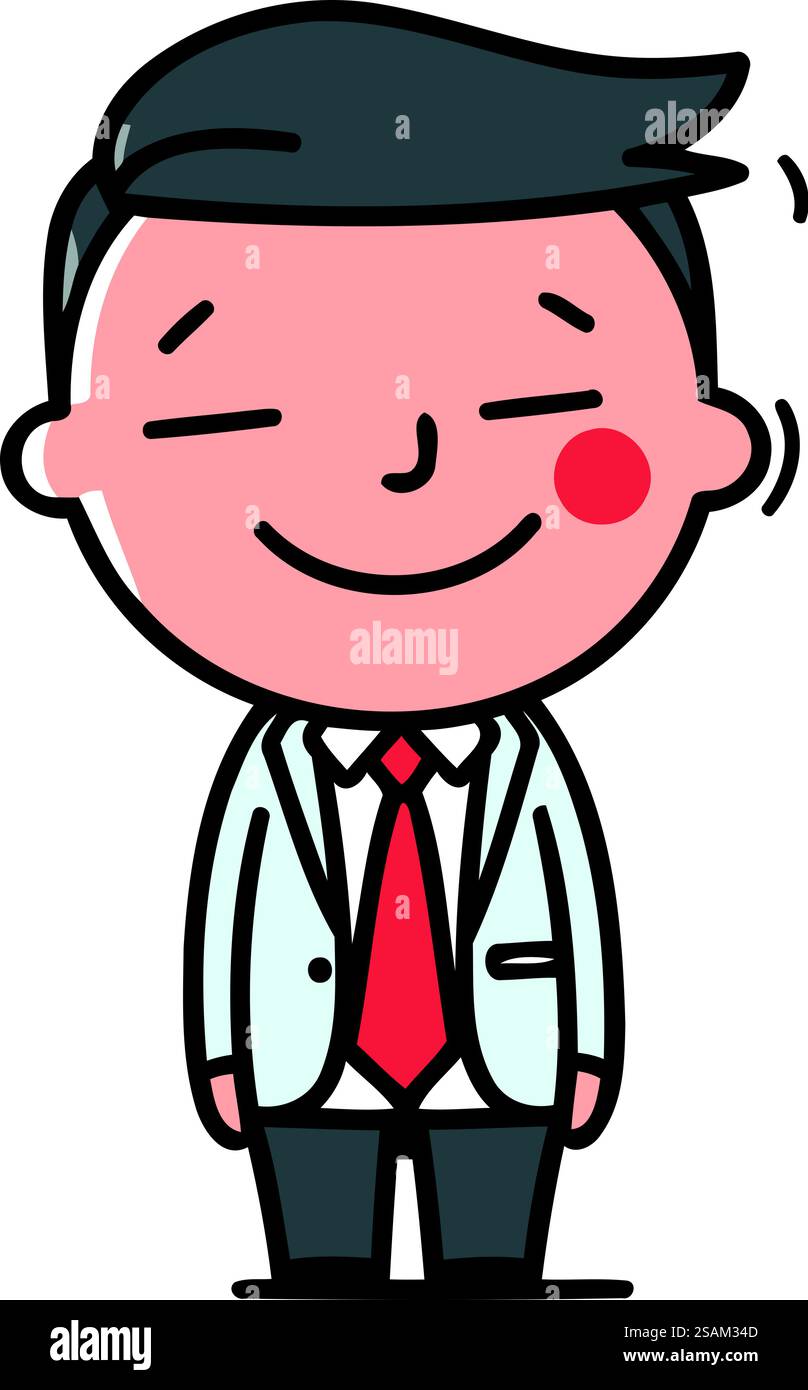 Smiling Businessman Cartoon Vector Illustration Stock Vector Image ...