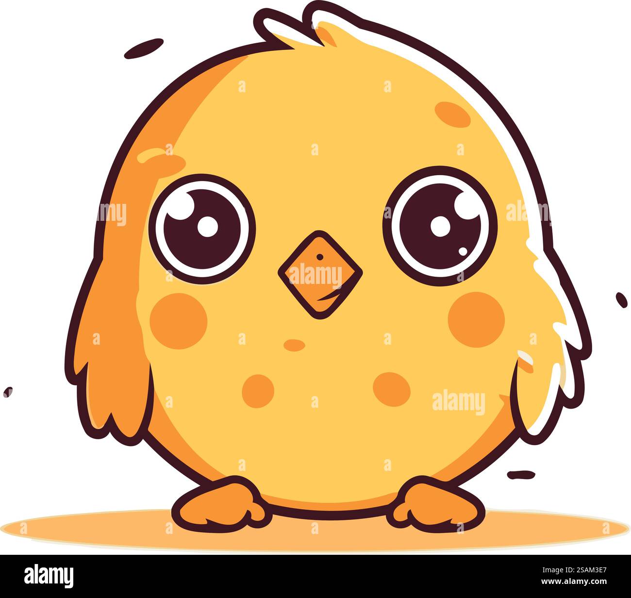 Cute little chicken cartoon vector illustration. Cute little chicken ...