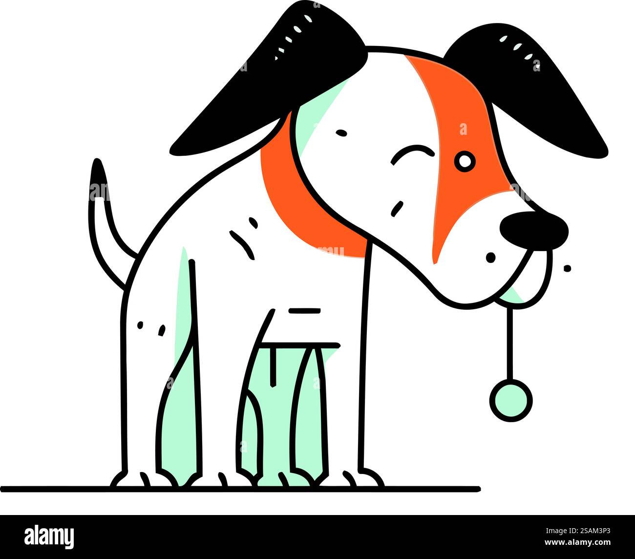 Jack Russell Terrier dog. Vector illustration in doodle style Stock ...