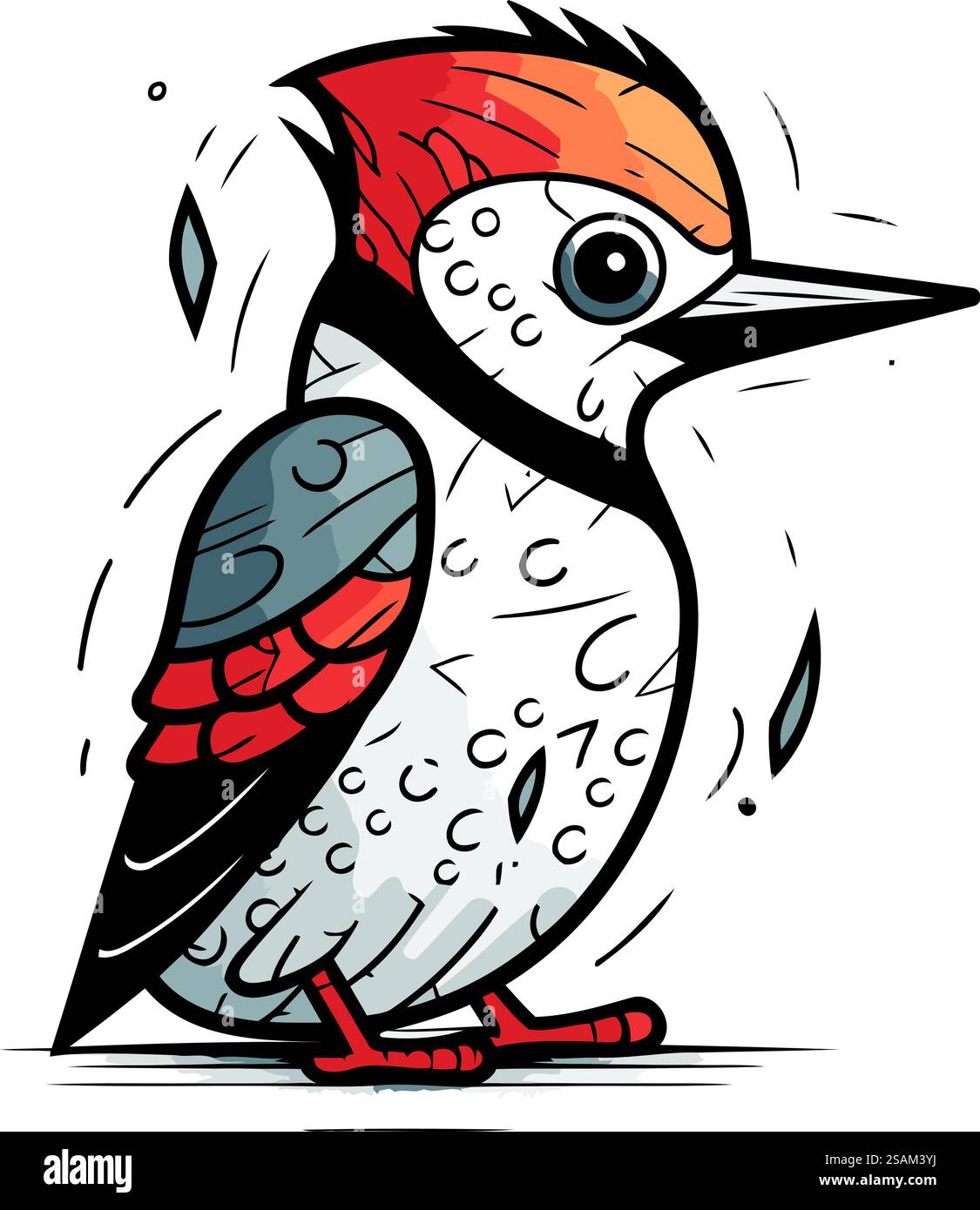 Woodpecker wildlife bird Stock Vector Images - Alamy