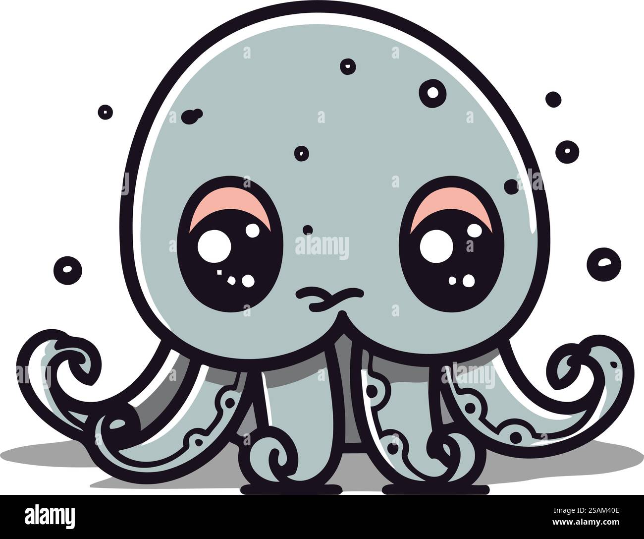 Cute octopus cartoon character vector illustration. Cute octopus mascot ...