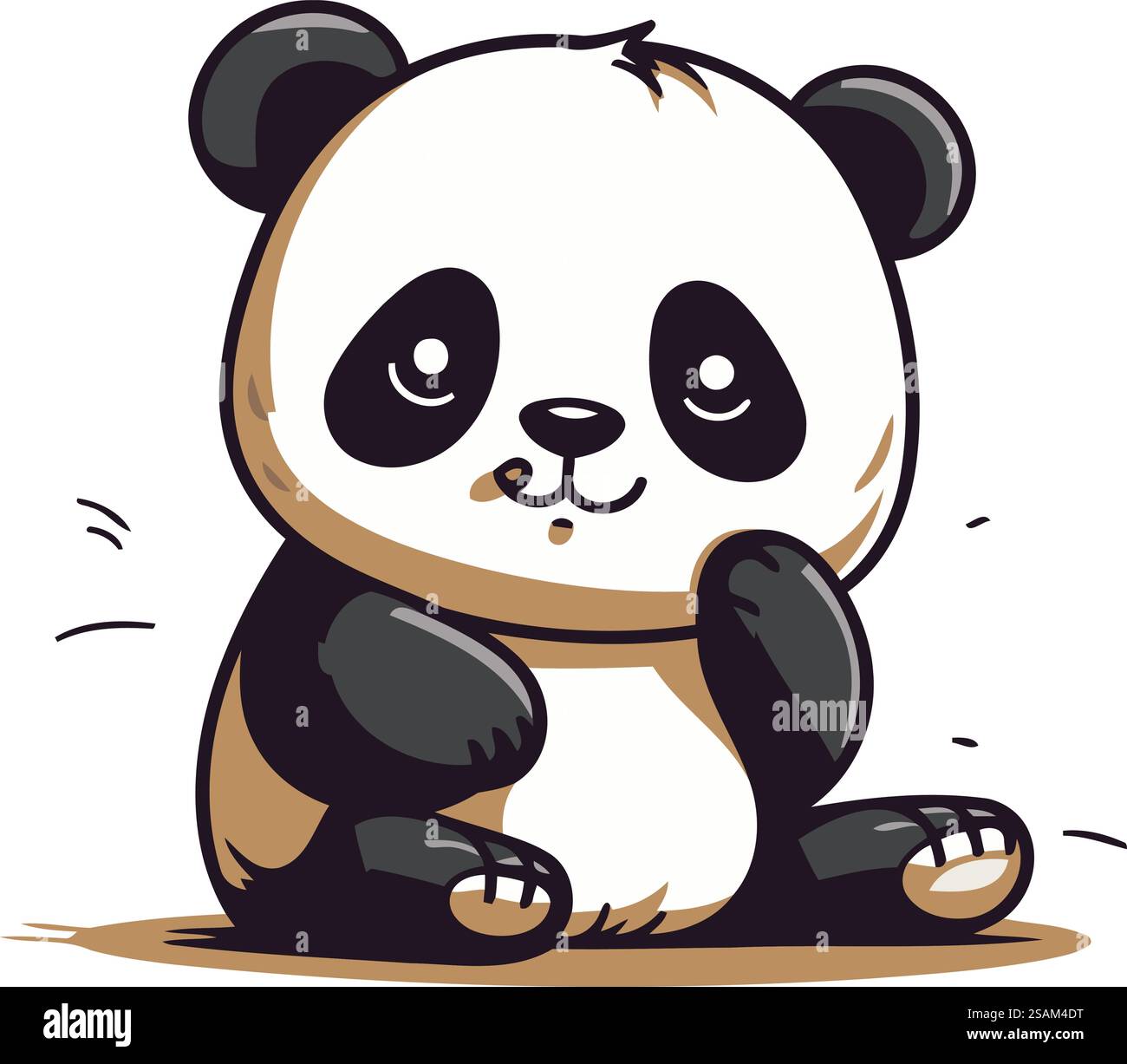 Cute panda cartoon. Vector illustration of a panda Stock Vector Image ...
