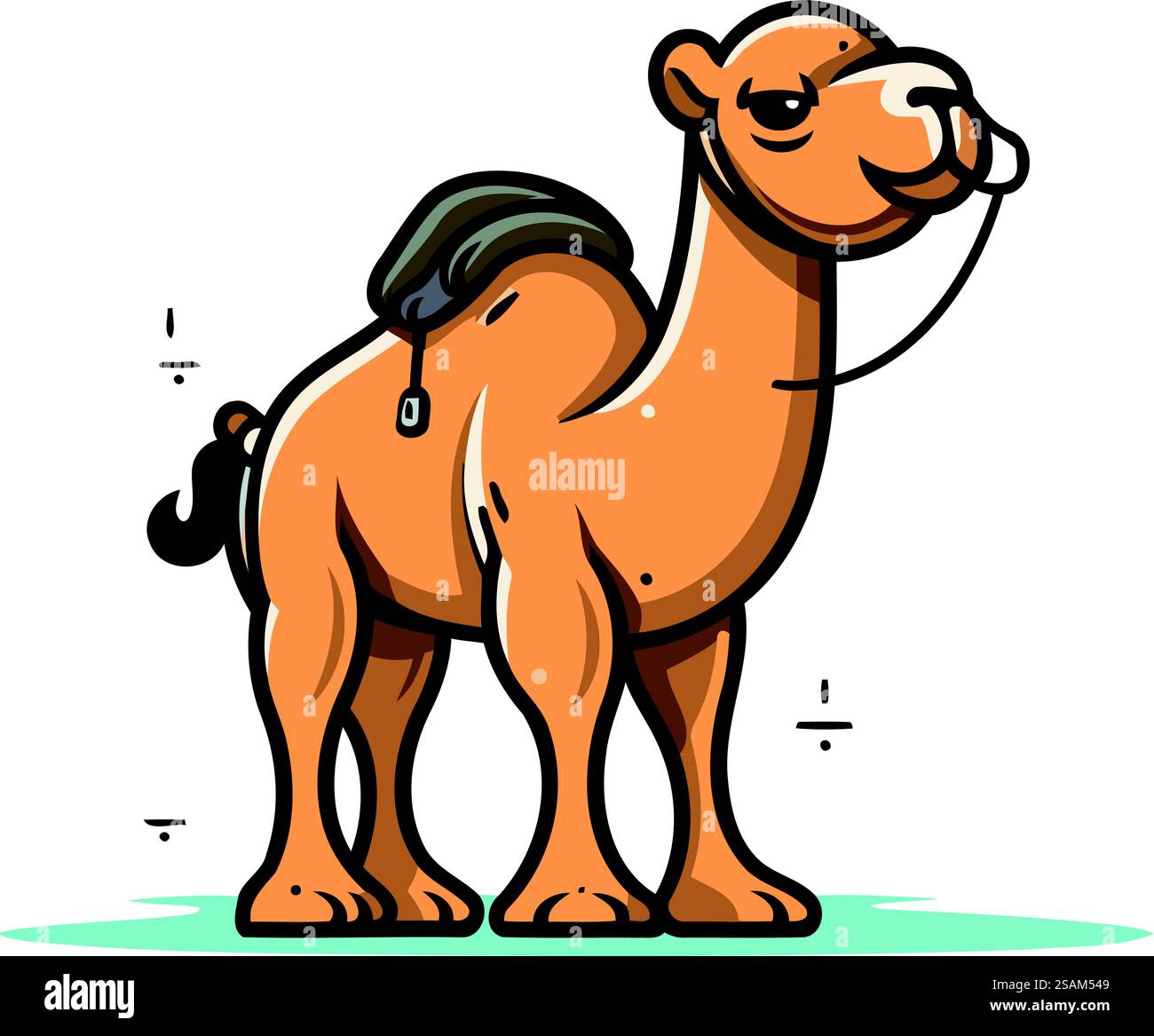 Cute camel. Vector illustration in cartoon style on white background ...