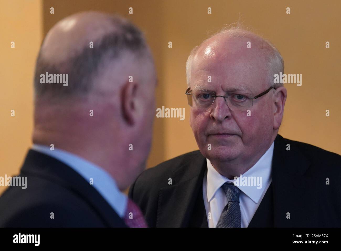 Independent Senator Michael McDowell (right), the first candidate to be ...