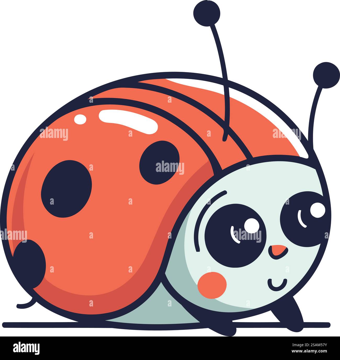 Cute ladybug. Vector illustration of a cute ladybug Stock Vector Image ...