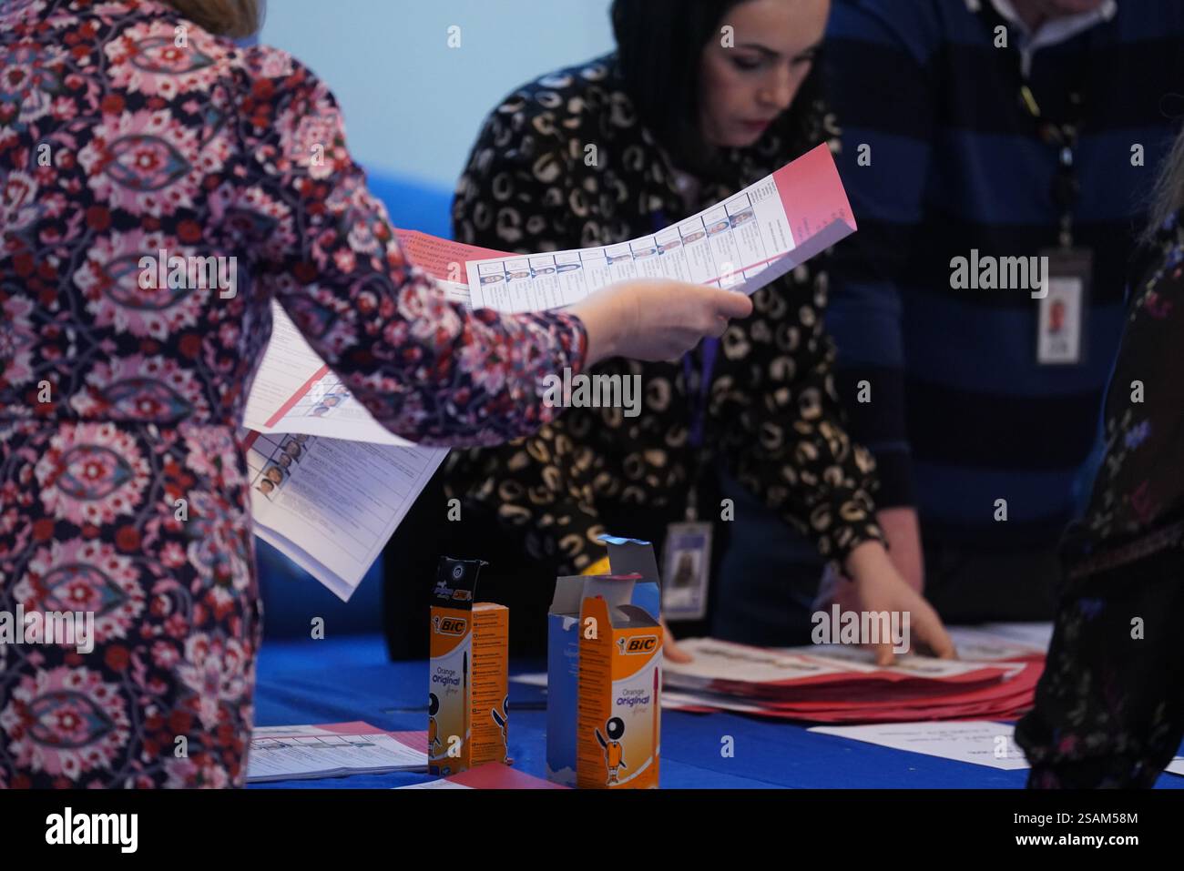 Counting in the Seanad elections continues at Leinster House in Dublin ...