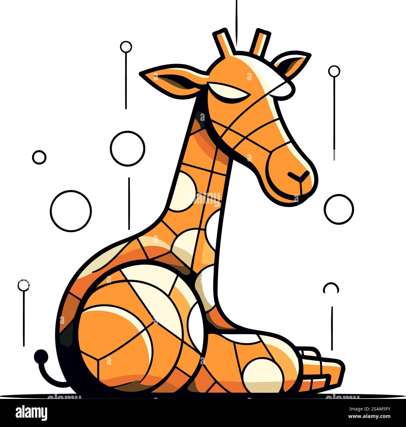 Giraffe. Vector illustration of a stylized giraffe Stock Vector Image ...