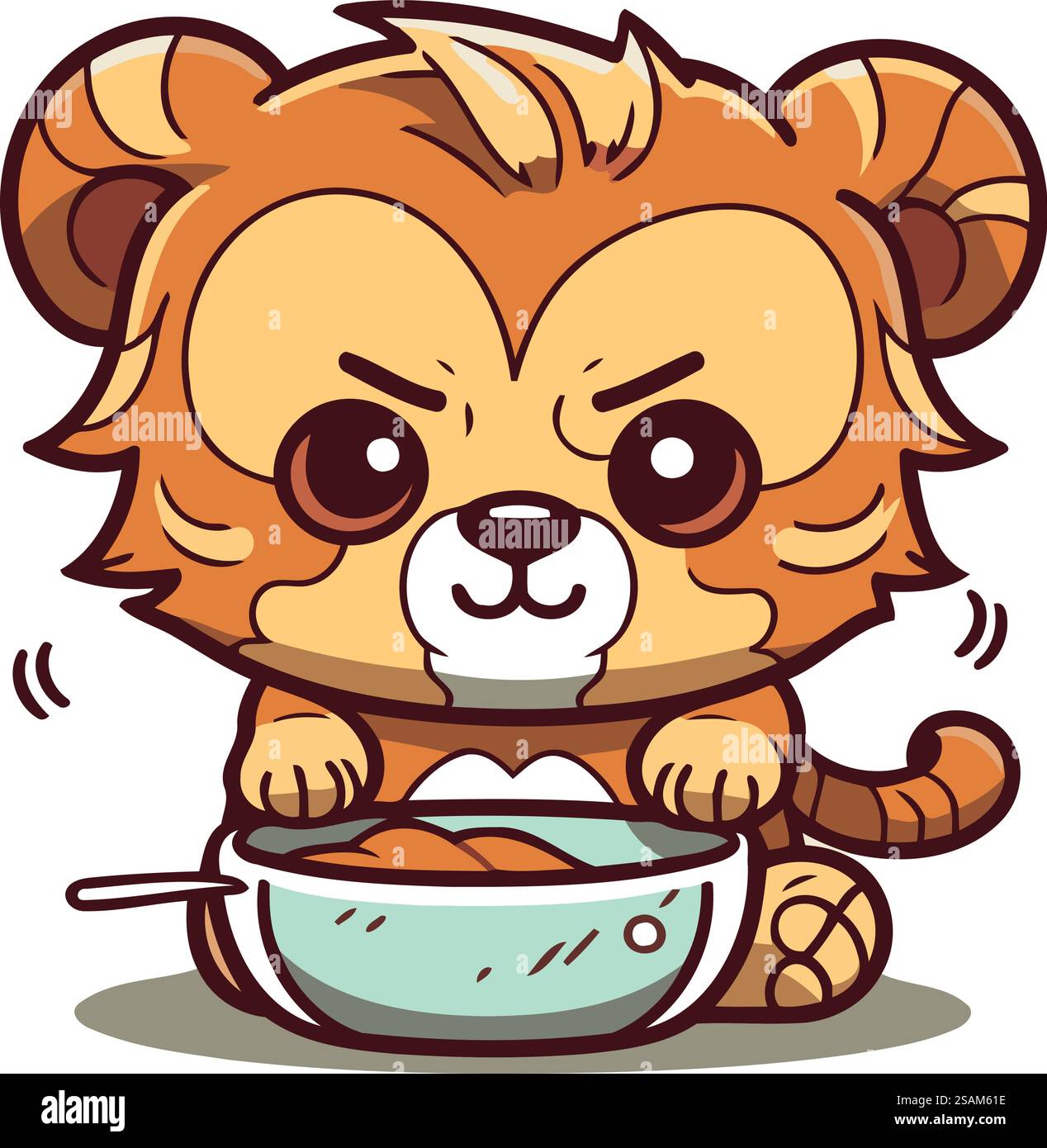 Lion bowl Stock Vector Images - Alamy