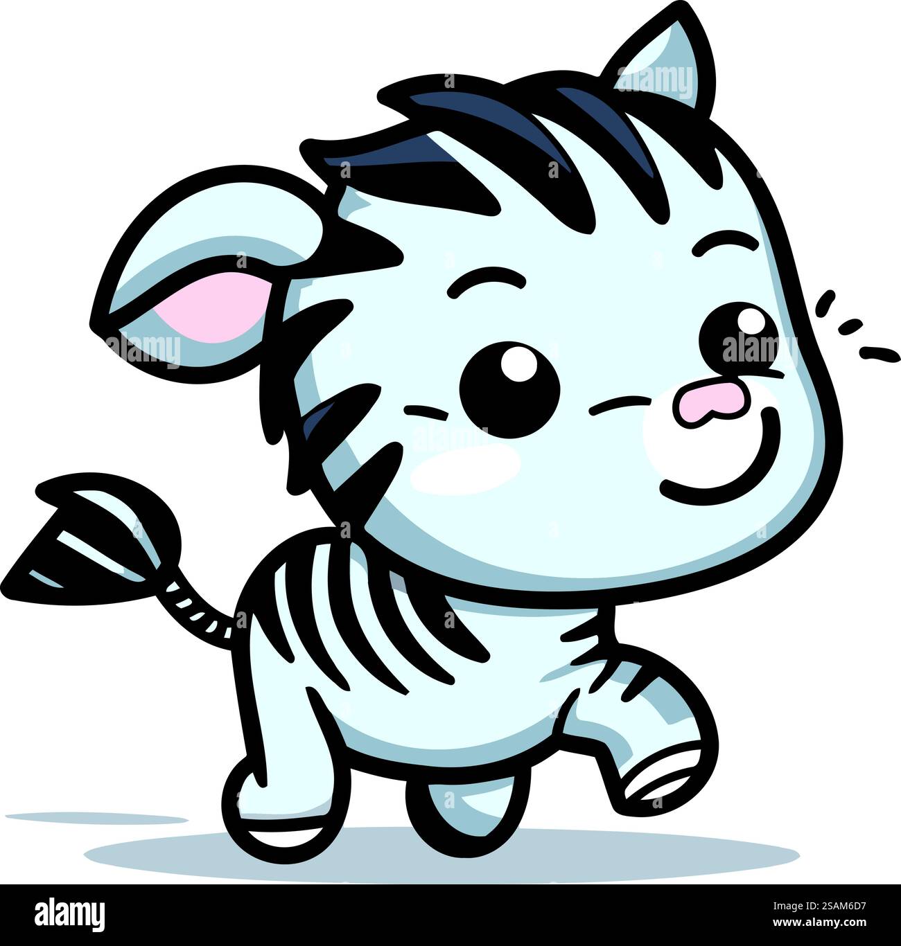 Zebra cartoon character vector design. Cute kawaii zebra mascot Stock ...