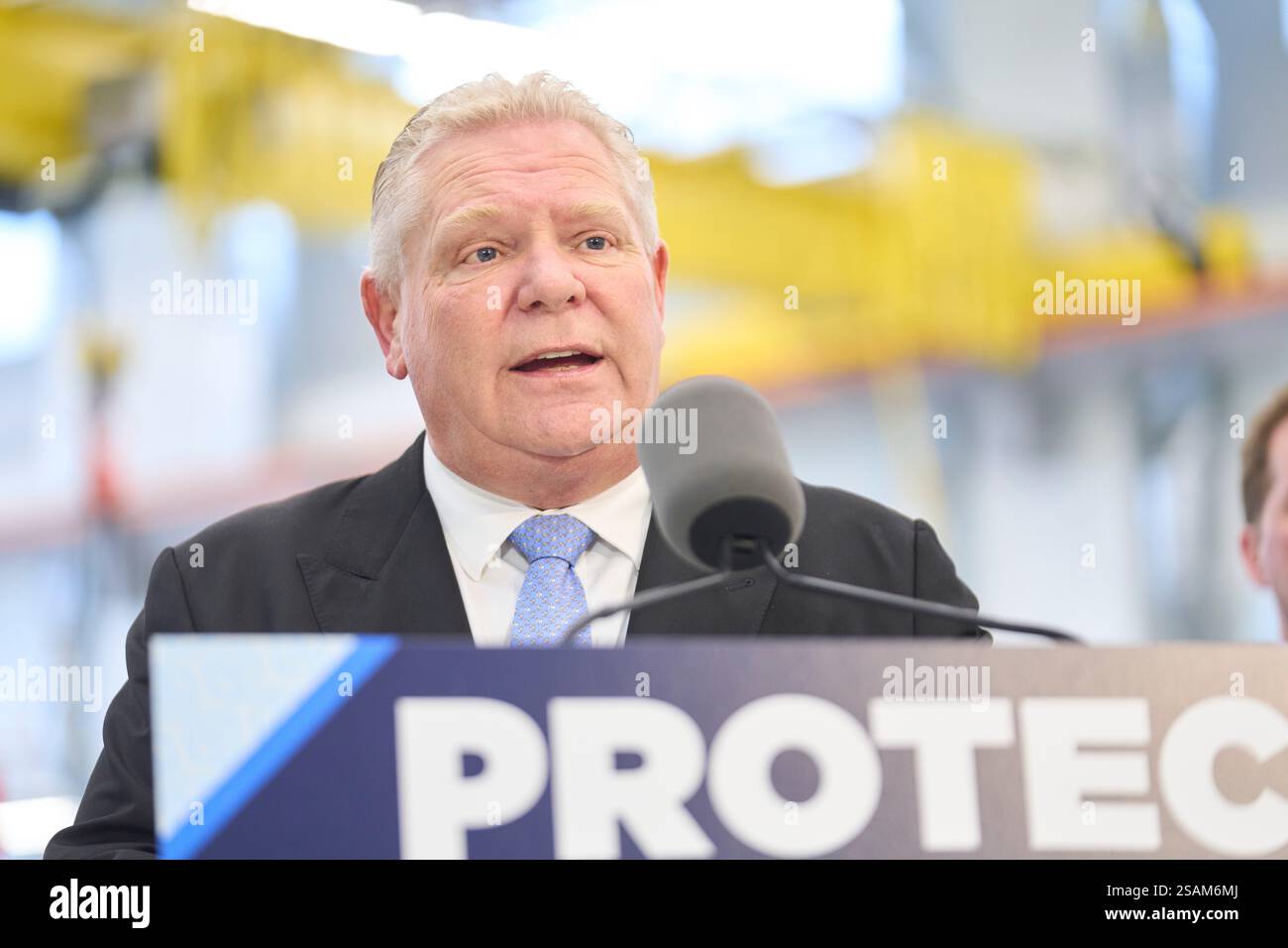 London, Canada. 30th Jan, 2025. Ontario PC Leader speaks during a ...