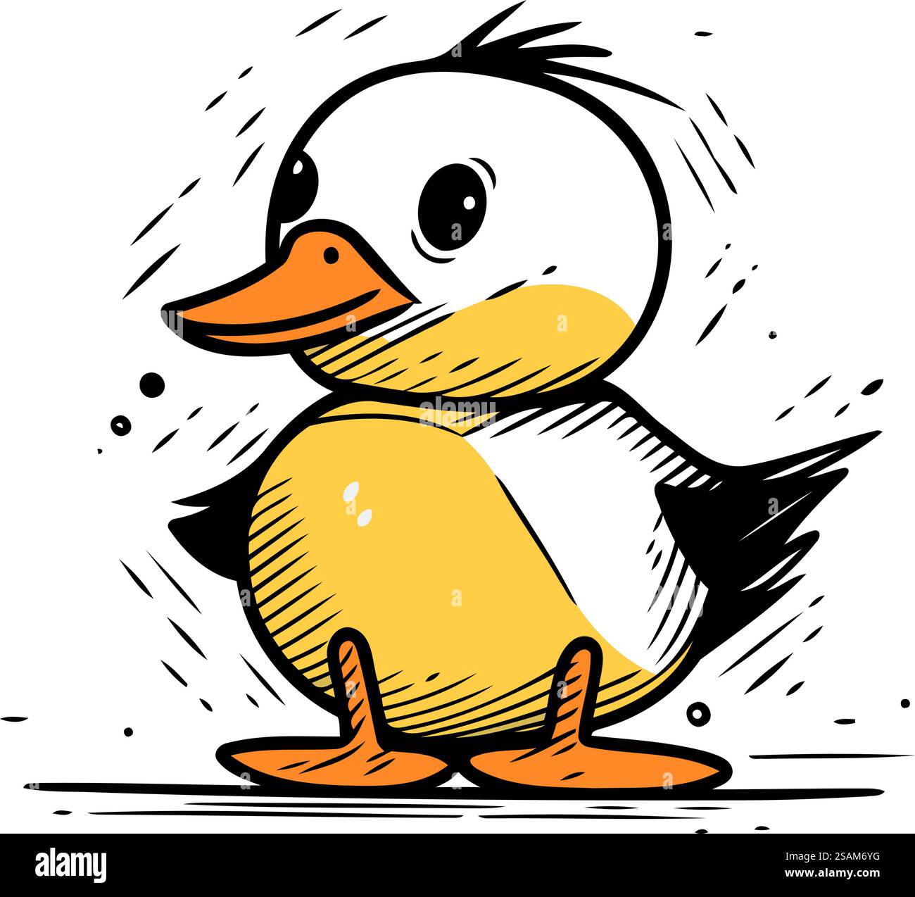 Duckling. Vector illustration of a cute cartoon duckling Stock Vector ...