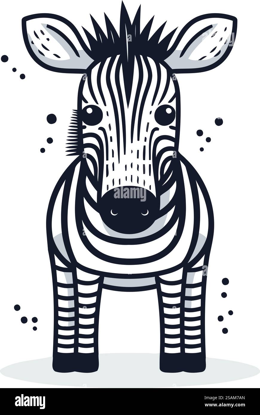Zebra zebra doodle icon. Animal sketch for your design Stock Vector ...