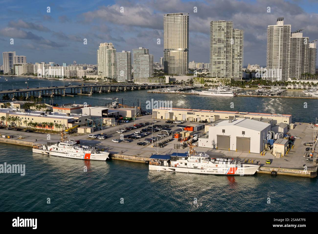 Miami, Florida, USA - 4 January 2025: Aerial view of United States ...