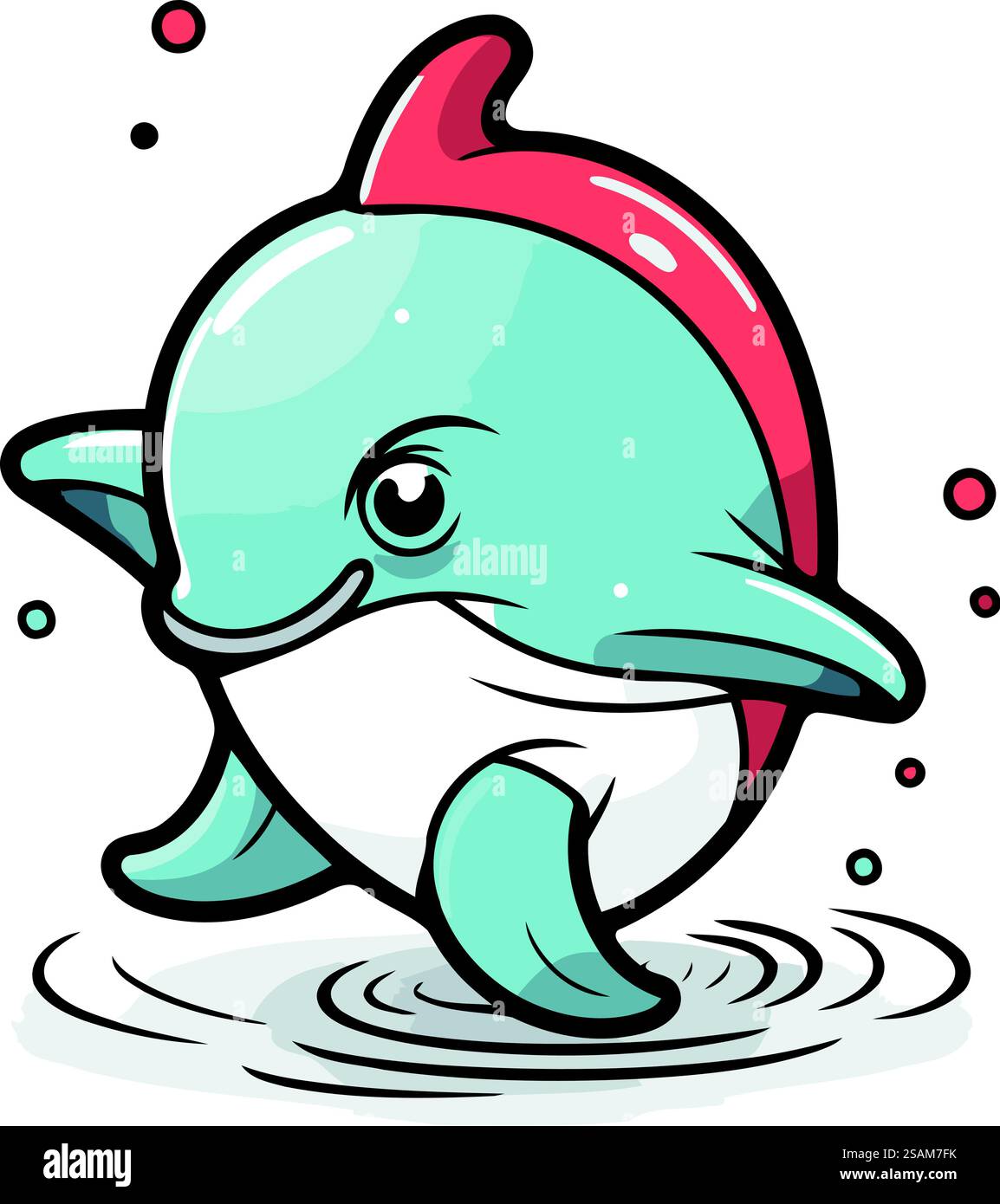 Red fish in ocean Stock Vector Images - Alamy