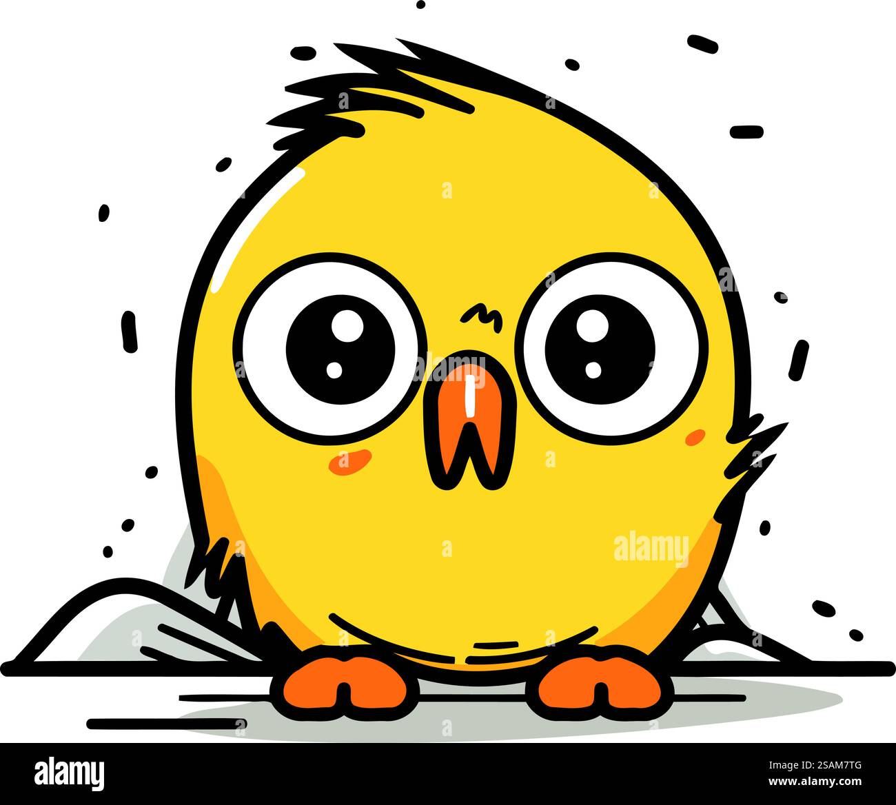 Cute chick. Vector illustration. Isolated on white background Stock ...