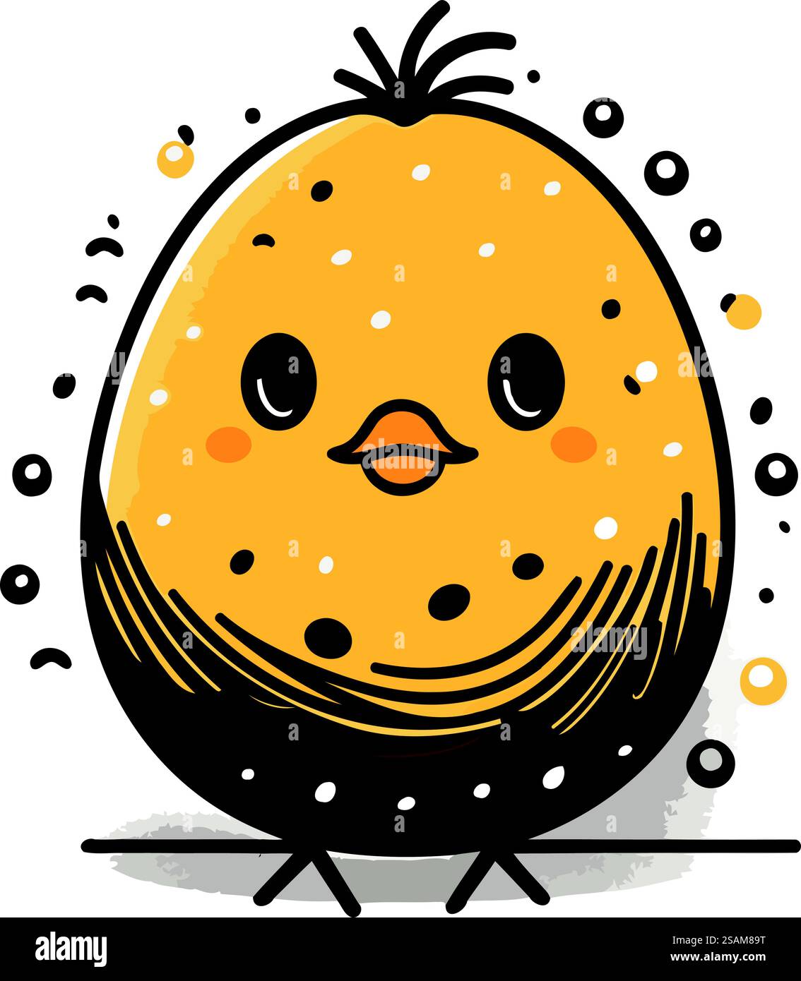 Cute Easter chick vector illustration. Isolated on white background ...