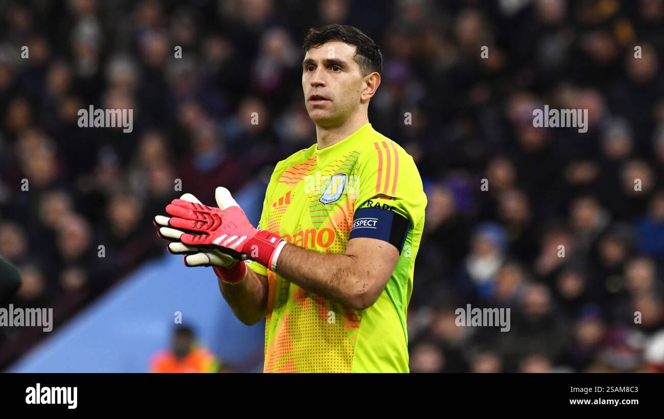 Aston Villa's goalkeeper Emiliano Martinez during the Champions League ...
