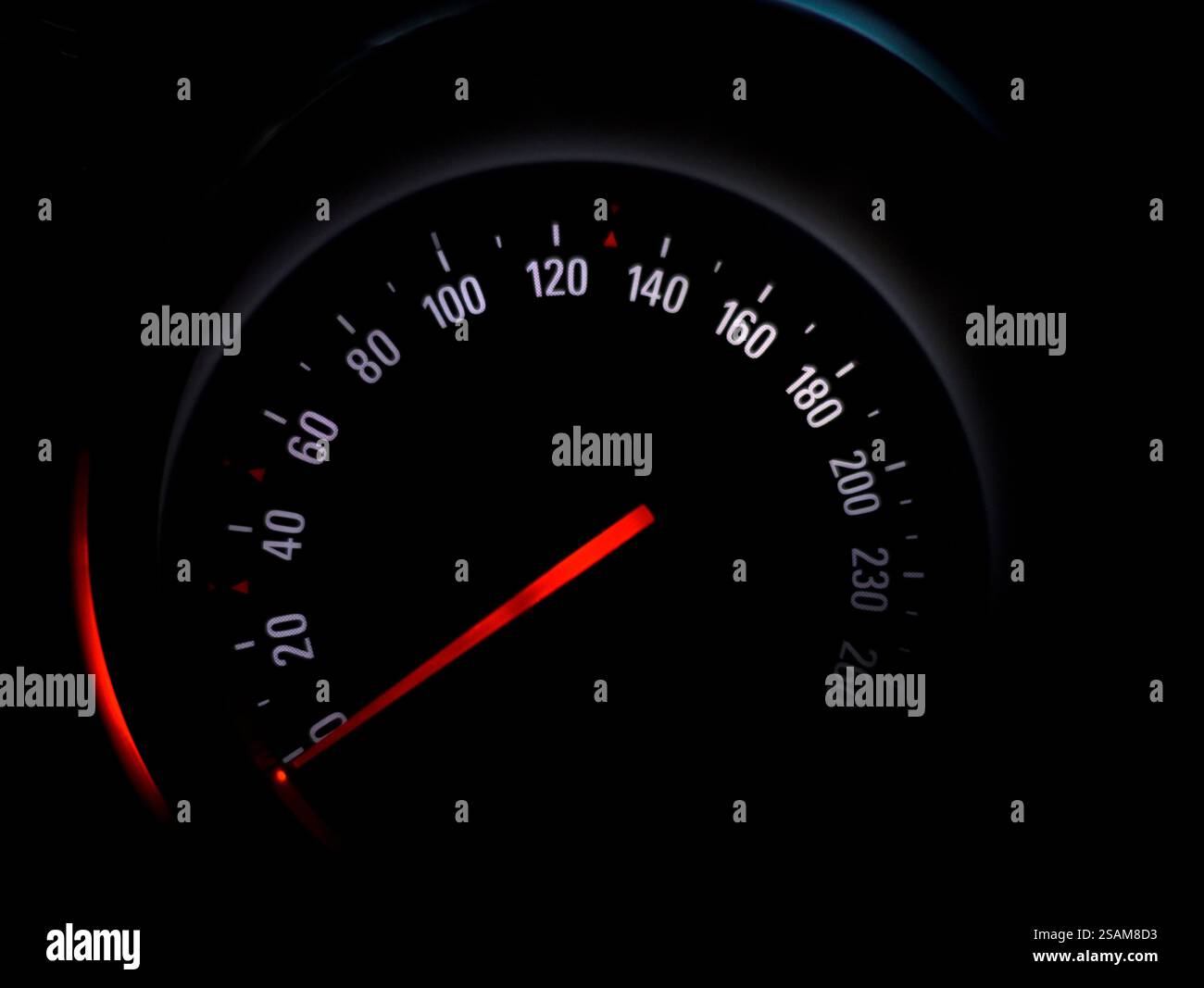 Car speedometer to monitor speed in dark night mode Stock Photo - Alamy