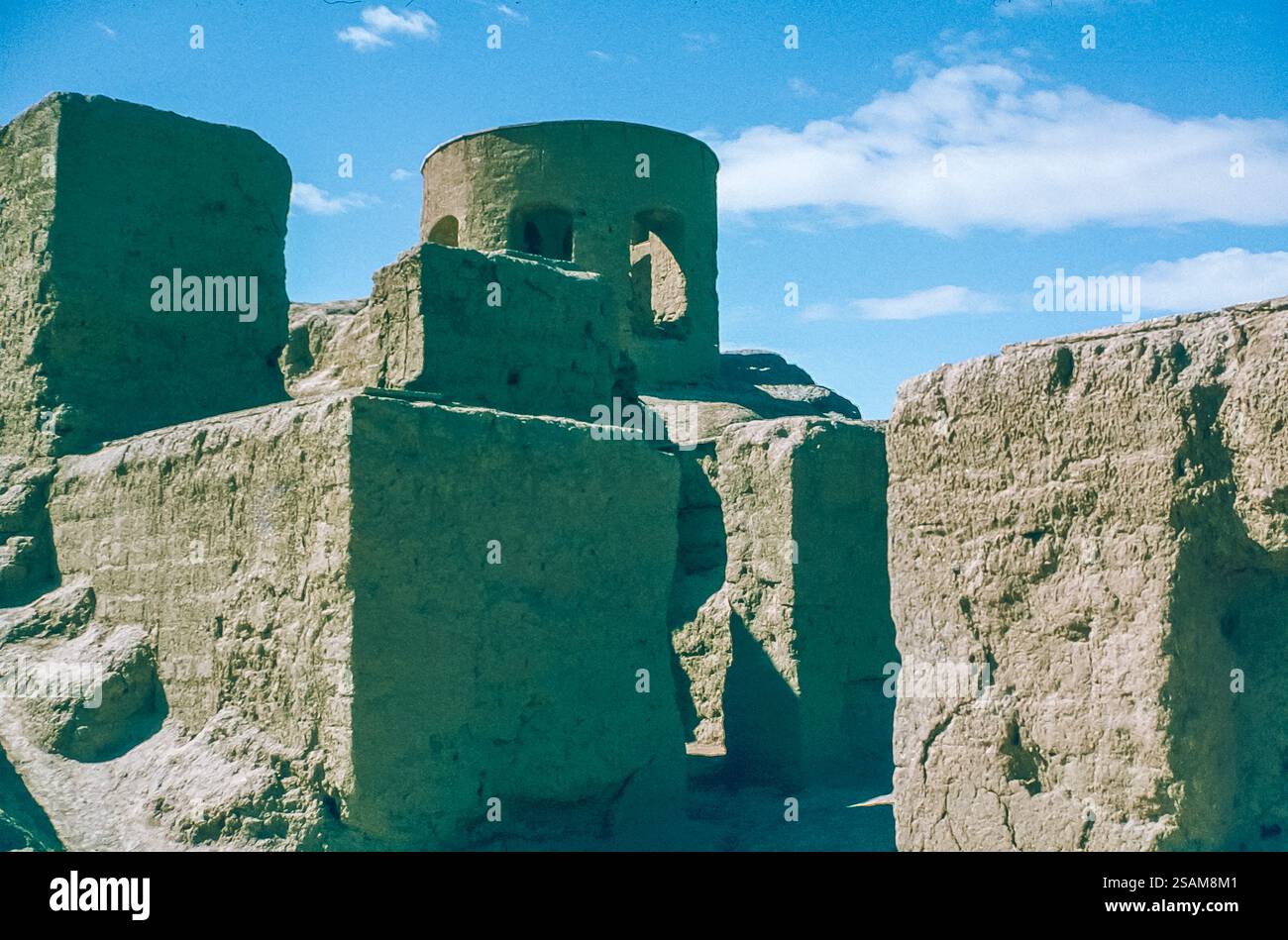 The image is of the Zoroastrian Fire Temple, Atashgah located to the ...